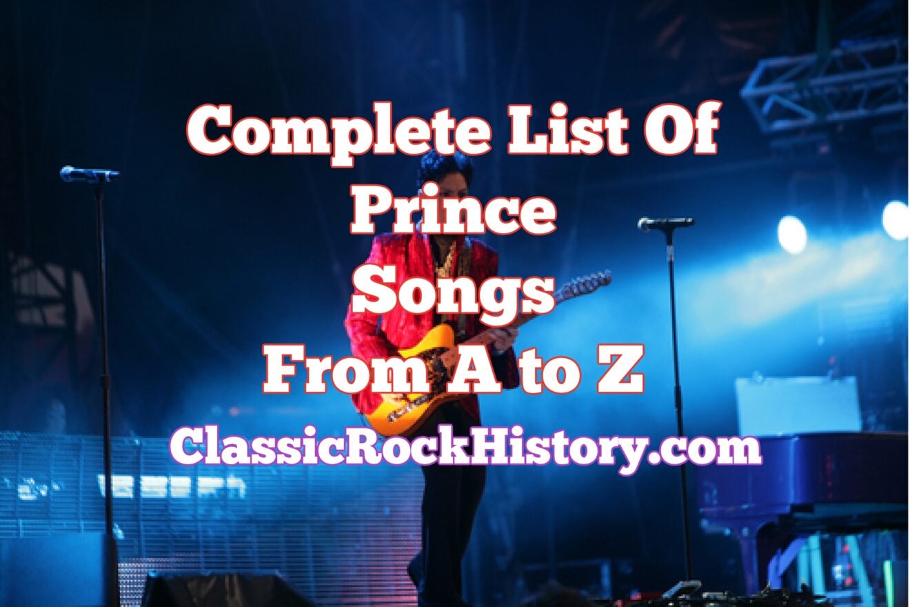 Complete List Of Prince Songs From A to Z - ClassicRockHistory.com